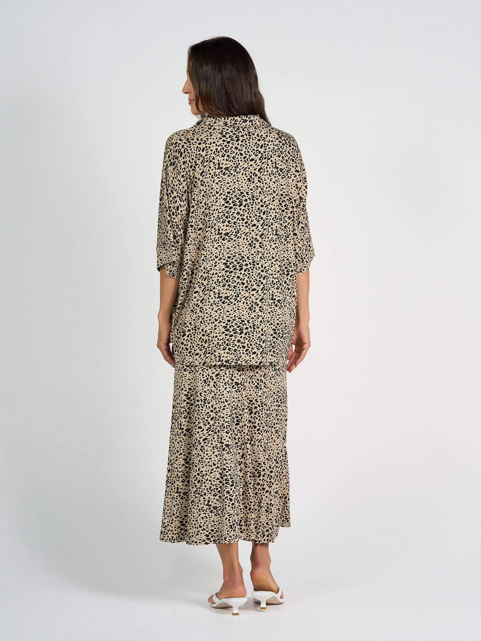 Alanis 3/4 Sleeve Collared Shirt - Brown Leopard – Lou Lou Australia