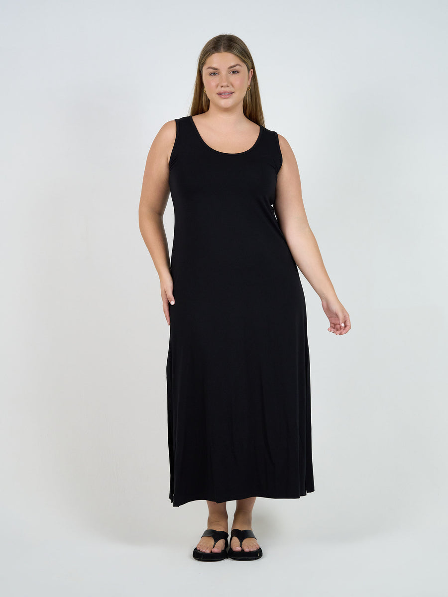 Janet Sleeveless Bamboo Maxi Dress in Black | Lou Lou AU – Lou Lou ...