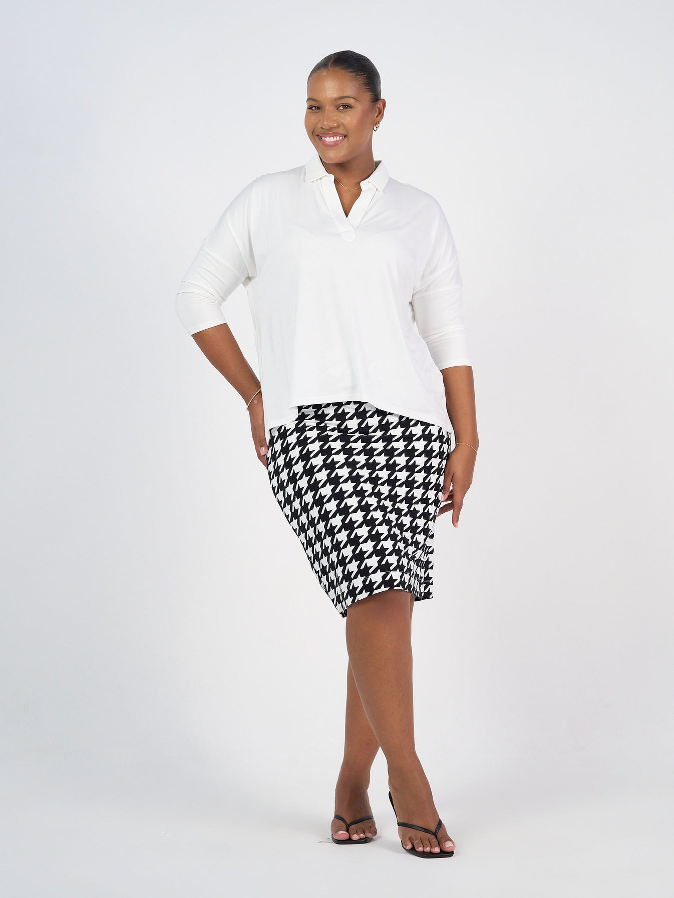 Khan Bamboo Collared Polo Top - Cream – Lou Lou Australia