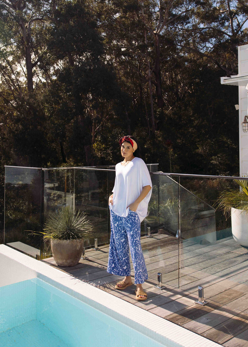 Tavera White Bamboo Oversized Tee | Lou Lou Australia